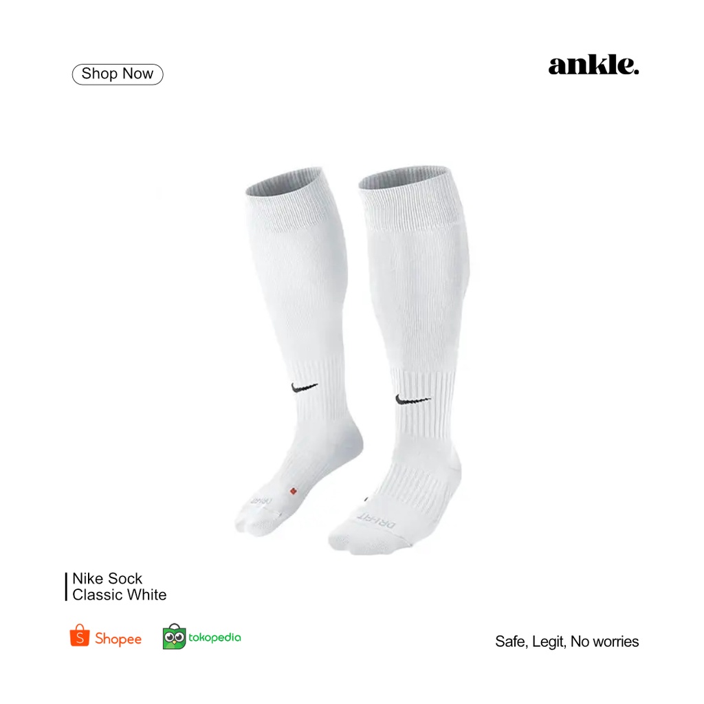 Jual NIKE SOCK CLASSIC WHITE ( 100% Authentic ) | Shopee Indonesia
