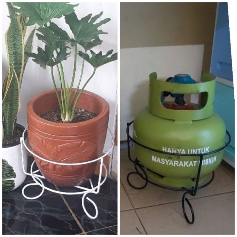 Jual tempat tabung gas LPG 3kg / tatakan tabung gas LPG 3kg / rak ...