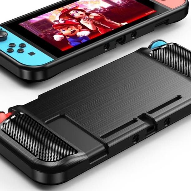Jual Case Nintendo Switch / Switch Lite Rugged Silicone Carbon Soft ...