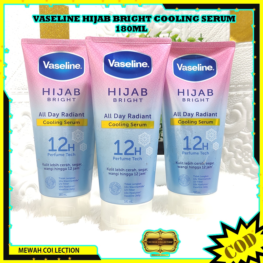 Jual Vaseline Hijab Bright 180ml All Day Radian Cooling Serum Kulit ...