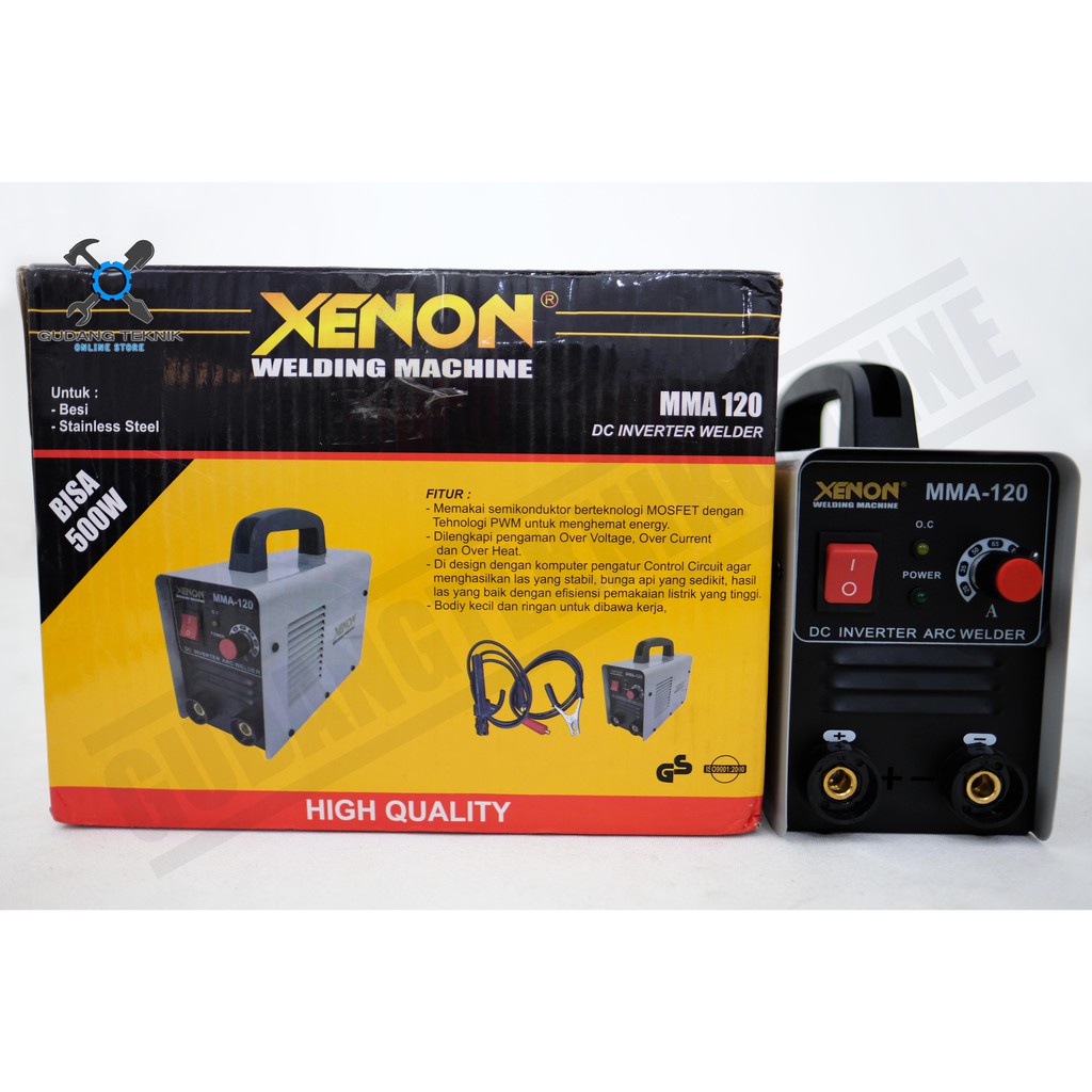 Jual Mesin Trafo Las Inverter Besi Stainless DC 500W MMA120A XENON ...