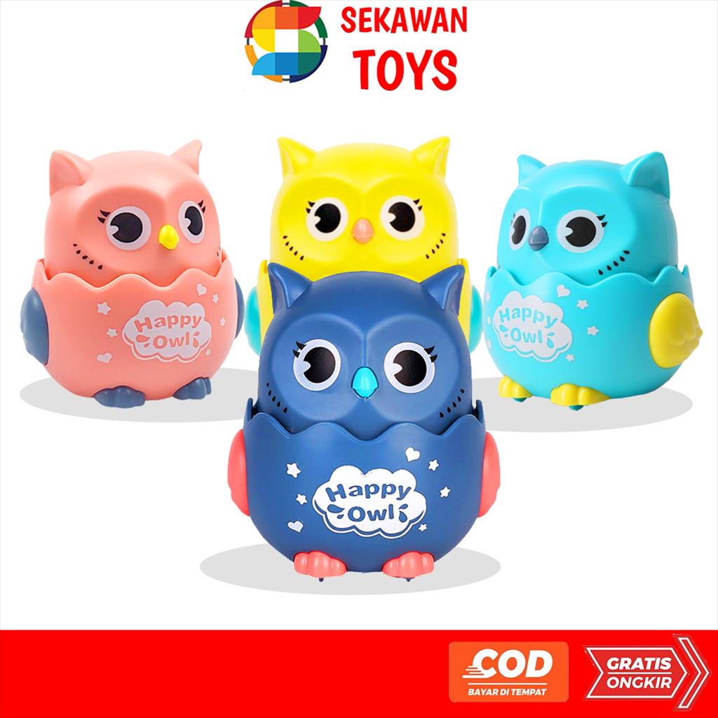 Jual Mainan Tekan Happy Owl/Mainan Burung Hantu Berjalan Push & Run ...