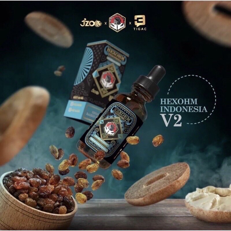 Jual HEXOHM HEX OHM INDONESIA V2 SESAME RAISIN BAGELS 60ML | Shopee ...