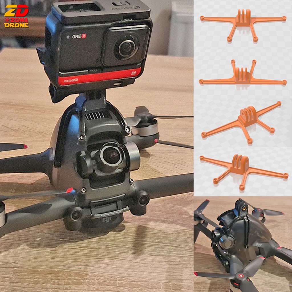 Jual DJI FPV Drone - Gopro Action Cam Mount FPV Drone 3D Print | Shopee ...