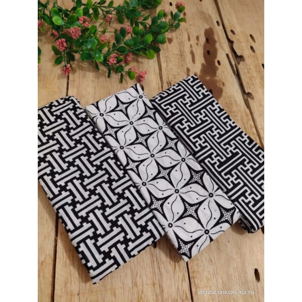 Jual hmt kain batik monokrom batik hitam putih bahan seragam batik ...