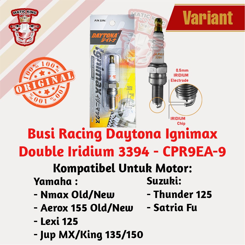 Jual Busi Racing Iridium Mio Sporty Smile Grand Supra X Lama Fit New ...