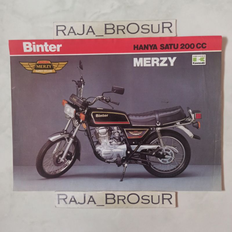 Jual Poster brosur katalog flyer jadul lawas Kawasaki Binter Merzy ...