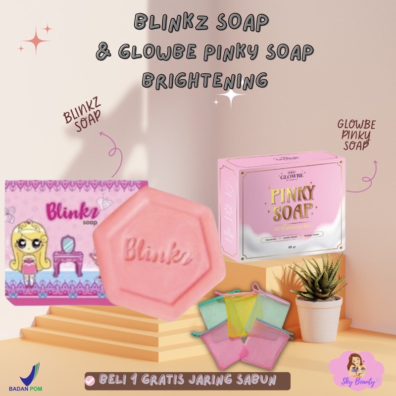 Jual BLINK SOAP GLOWBE PINKY SOAP & BLINKZ BLINK SOAP BPOM SABUN PEMUTIH BADAN TUBUH PENCERAH ...