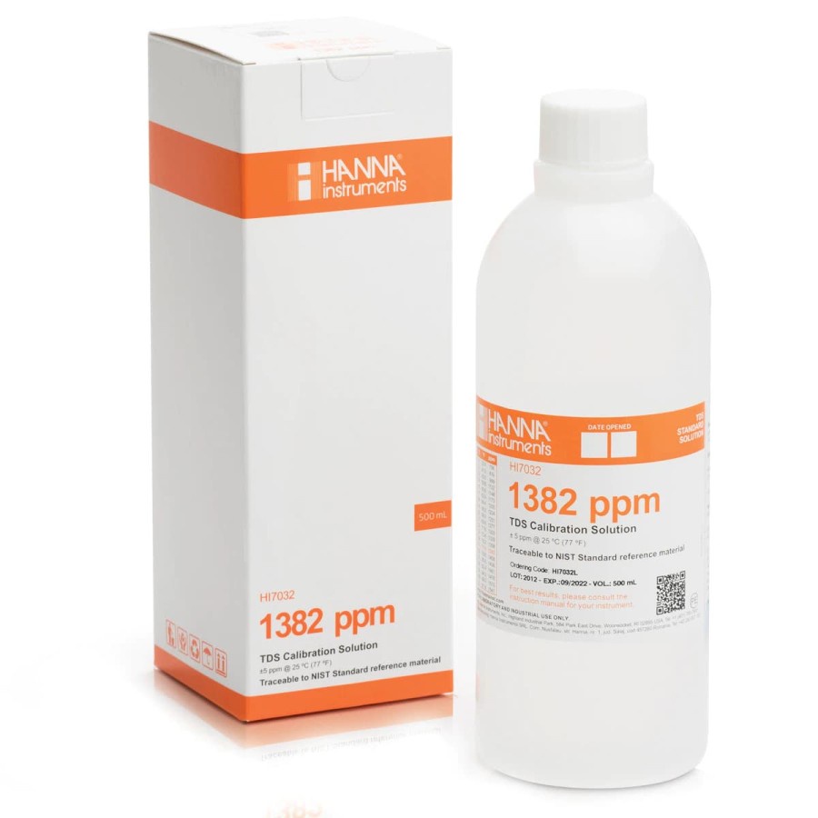Jual HANNA HI 7032L TDS Calibration Solution 1382 ppm cap 500 mL ...