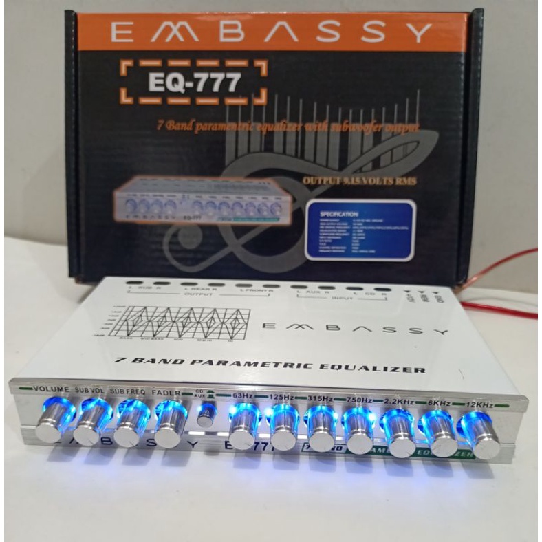 Jual preamp equalizer EMBASSY EQ 777 parametric 7band equalizer | Shopee Indonesia