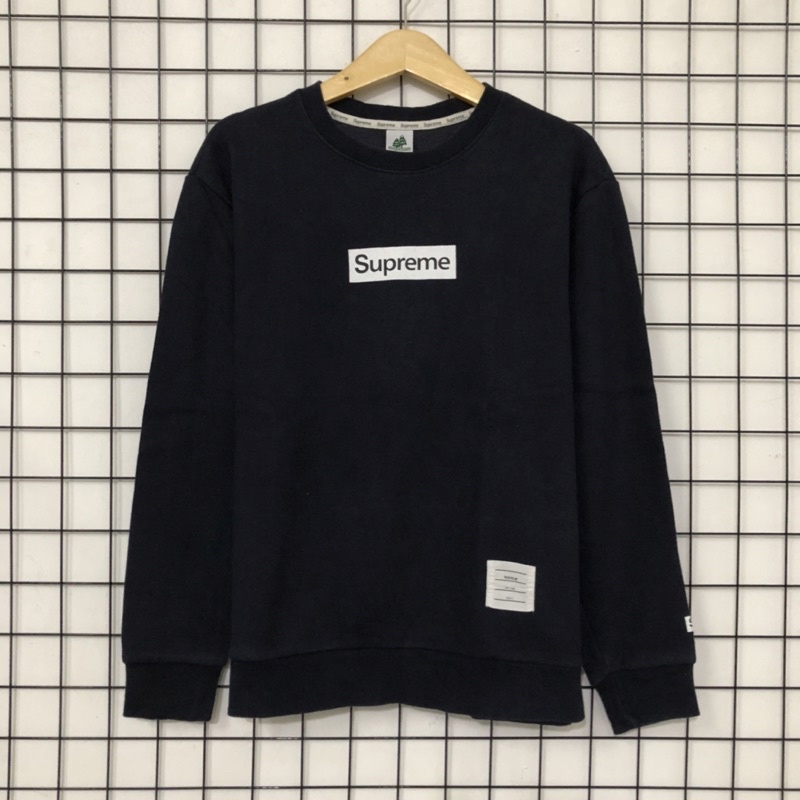 Jual SUPREME DARK NAVY THRIFT SWEATER PRINT LOGO BOX | Shopee Indonesia