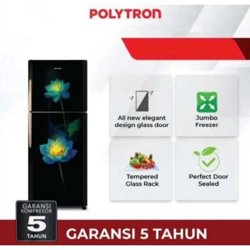 Jual Kulkas Polytron PRM-21PLX | 2 pintu PRM21PLX 21 PLX bunga 210L ...