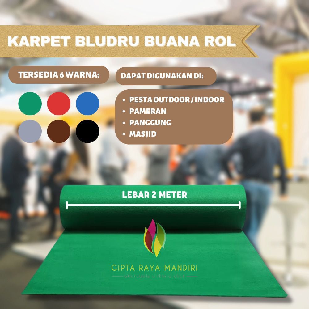 Jual Karpet Buana Bludru Polos Meteran Lebar 2m / Karpet Panggung ...