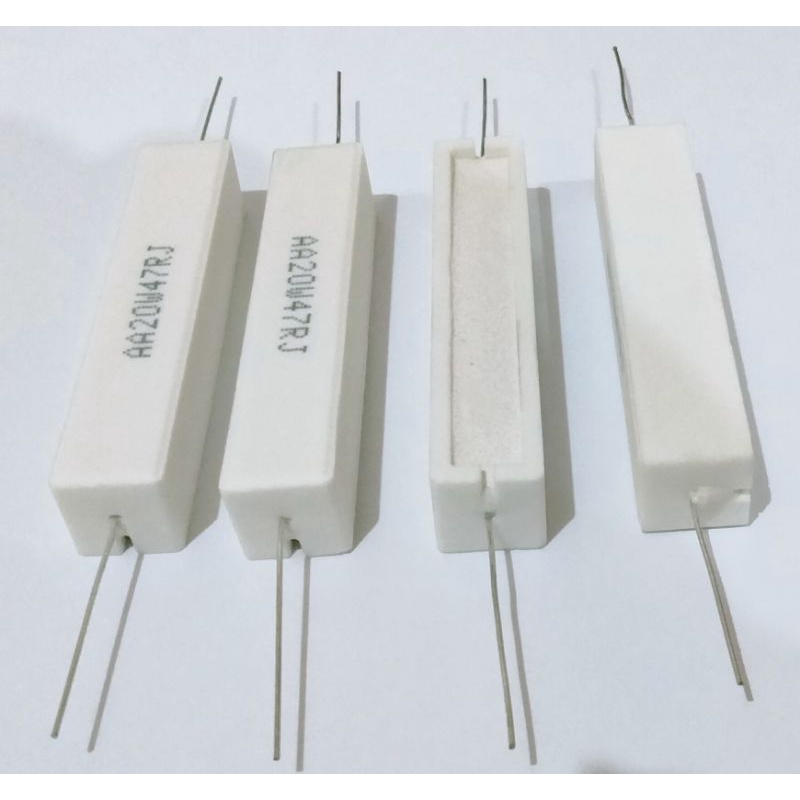 Jual RESISTOR KAPUR 47 OHM 20 WATT / R KAPUR 47 OHM 20W / RESISTOR 47 OHM 20 WATT | Shopee Indonesia