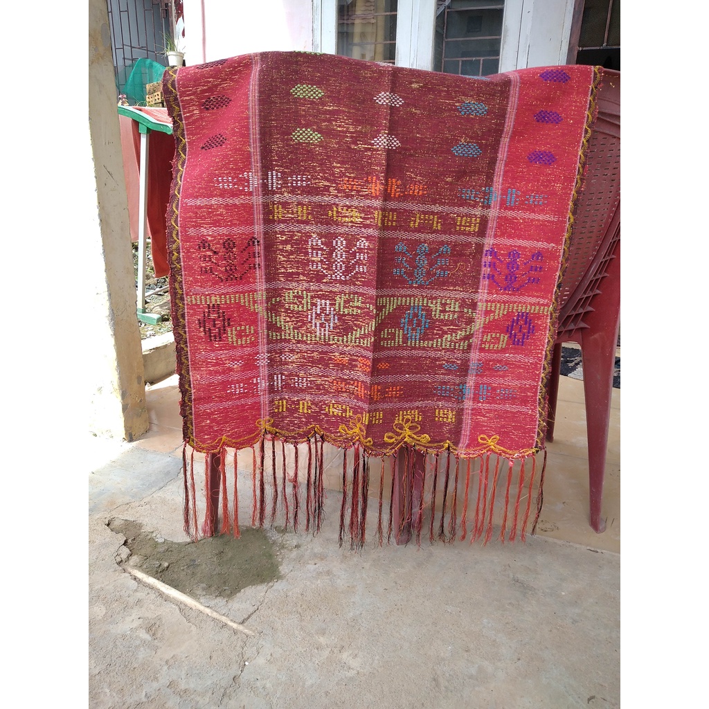 Jual Ulos Sadum Merah / Ulosa Batak Toba Ukuran 158cm x 65cm | Shopee ...