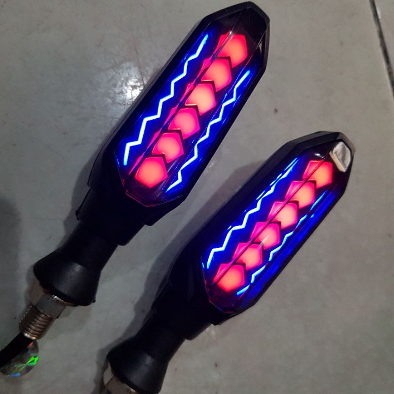 Jual LAMPU SEN MOTOR LED RUNNING UNIVERSAL LAMPU SEIN VIXION CB150 ...