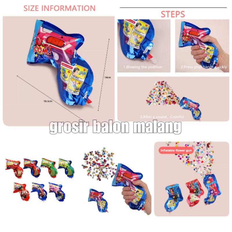 Jual party popper tiup confetti tembak pistol konfeti pesta gun (wajib ...