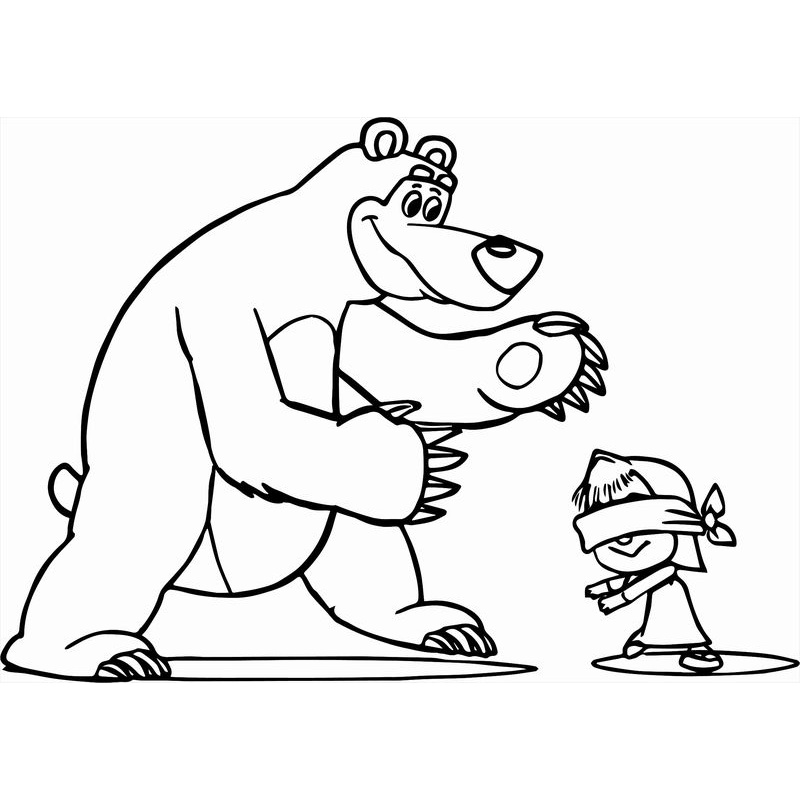 Jual Gambar Sketsa Mewarnai / Masha and The Bear / Part 1 / Gambar ...