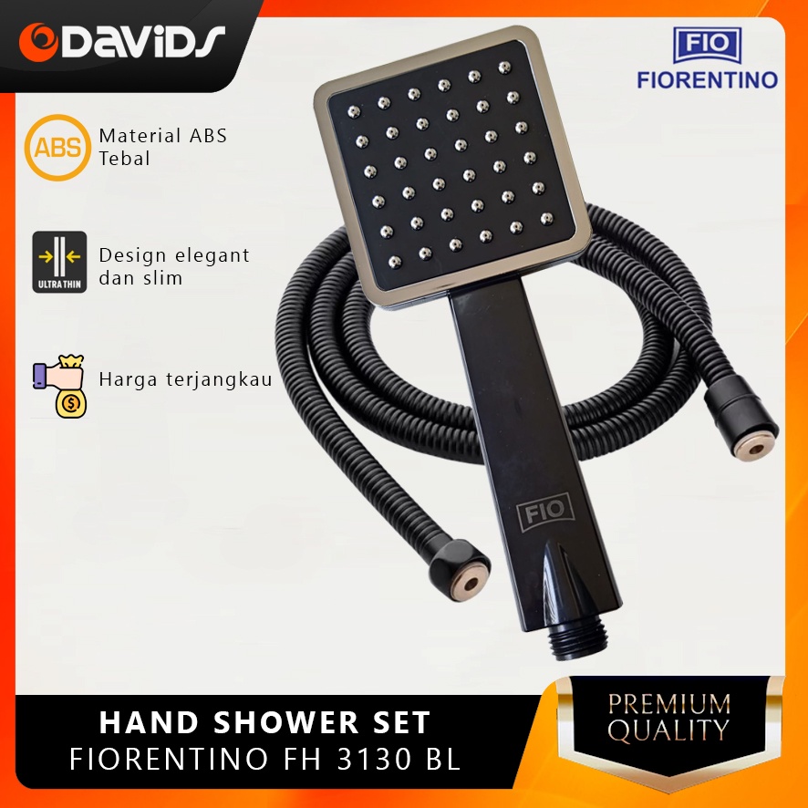 Jual Hand Shower Kamar Mandi Satu Set Kepala Sower Hitam Fiorentino 3130 | Shopee Indonesia