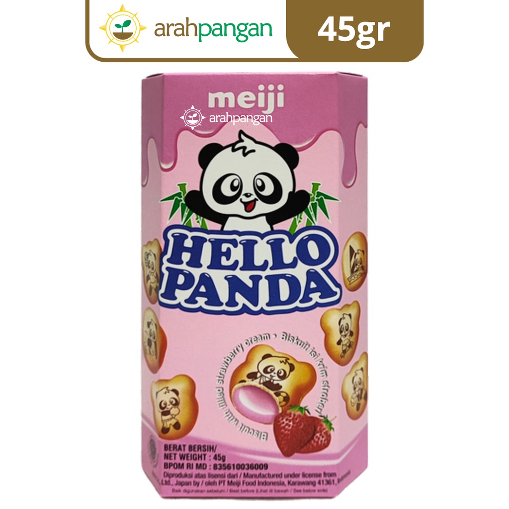 Jual Hello Panda Meiji Strawberry Sachet 45gr | Shopee Indonesia