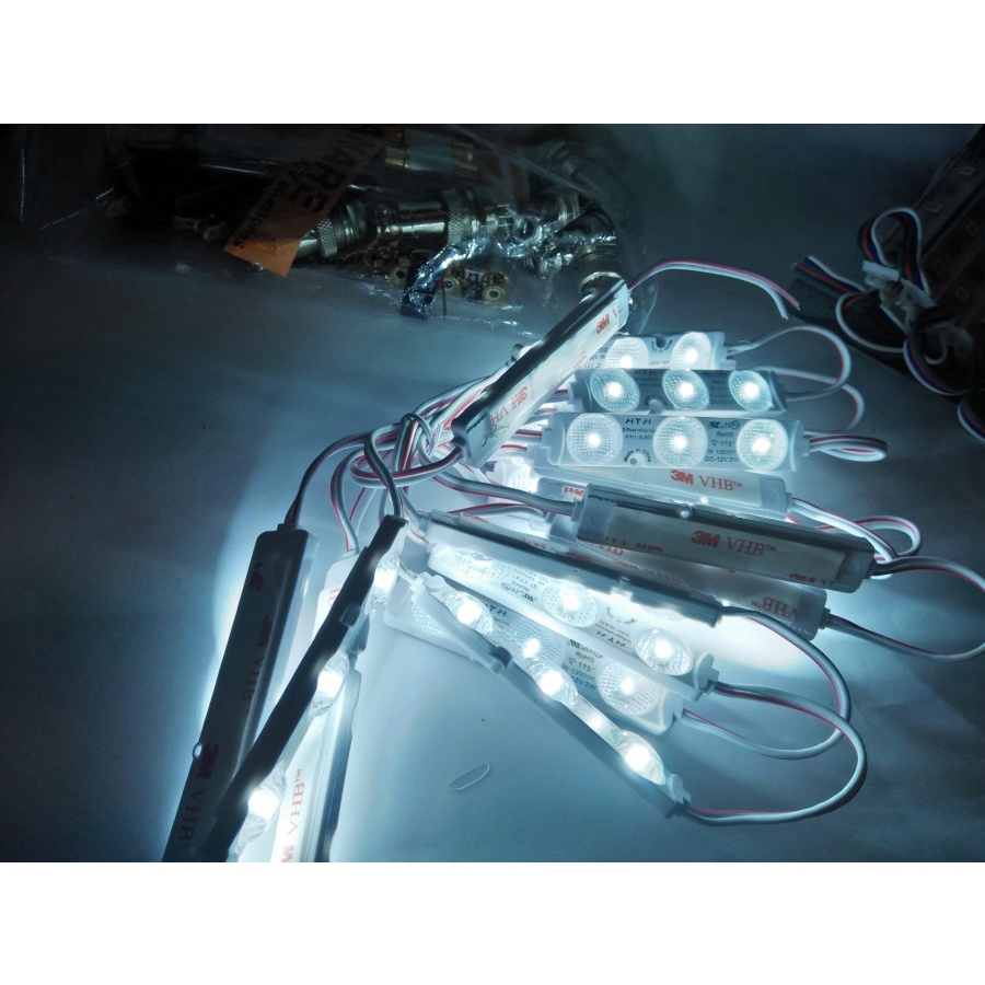 Jual Lampu Led Module/ Modul Strip 3 Led/ Mata 2 watt 12 Volt 3030 ...
