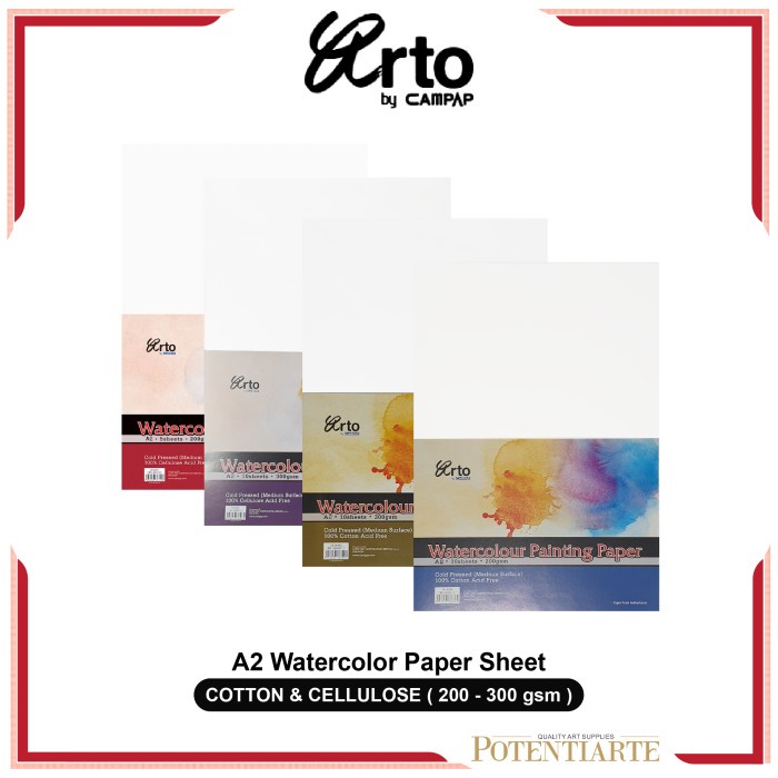 Jual Kertas Cat Air Arto A2 Watercolor Paper Sheet | Shopee Indonesia