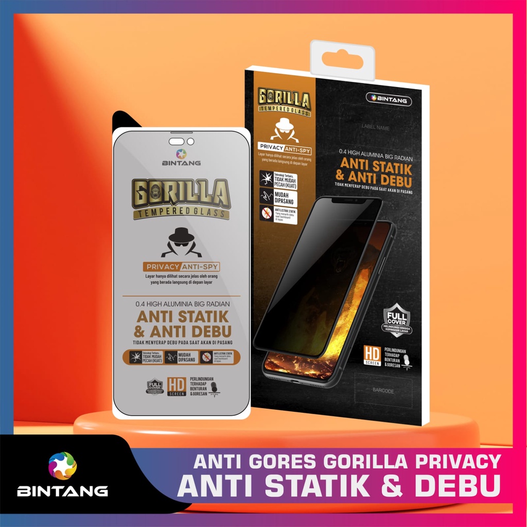 Jual Samsung A02/M12/M02/F12/M02s/A03/A03 Core Gorilla Privacy Spy Anti Static Tempered Glass ...