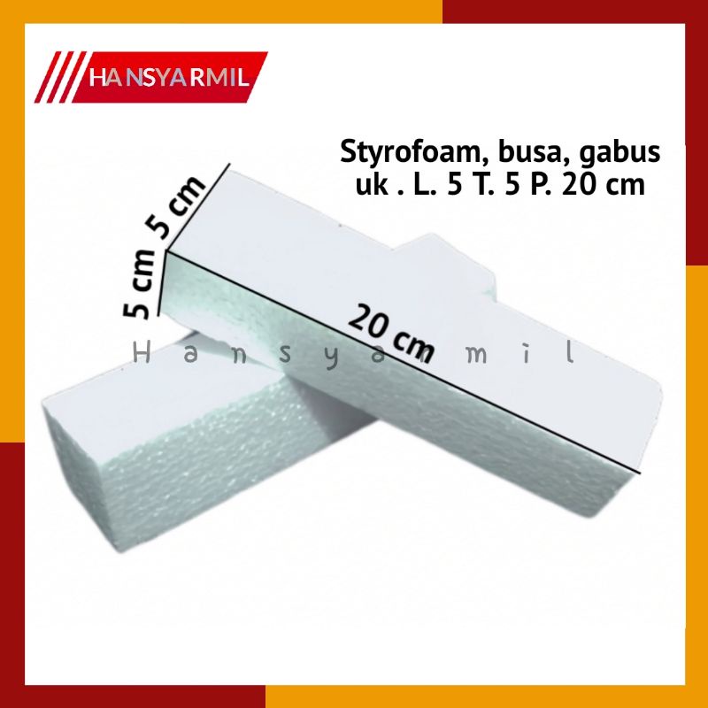 Jual STYROFOAM BUSA KERING 5X5X20cm | Shopee Indonesia
