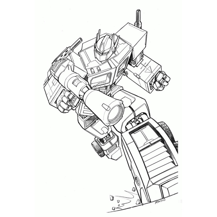 Jual Gambar Sketsa Mewarnai / Transformers / Part 1 / Gambar Sketsa ...
