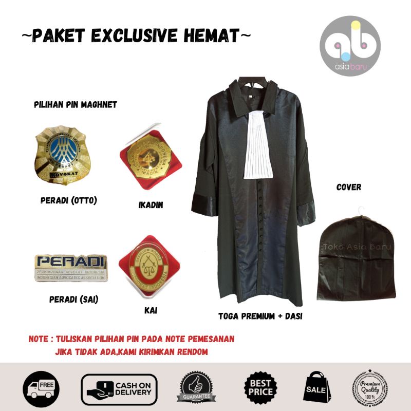Jual PROMO PILIHAN!!! TOGA ADVOKAT/PENGACARA PREMIUM 100% ORIGINAL ...