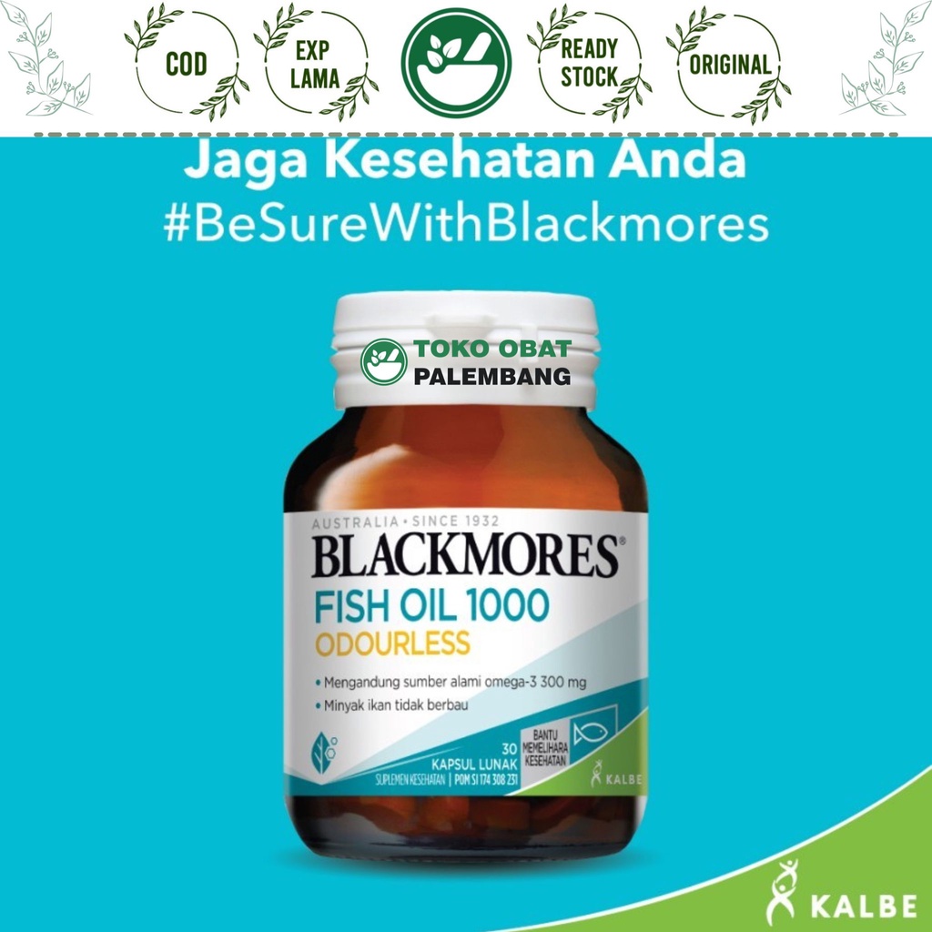 Jual BLACKMORES ODOURLESS FISH OIL 1000 30 KAPSUL ODORLESS OMEGA 3 ...