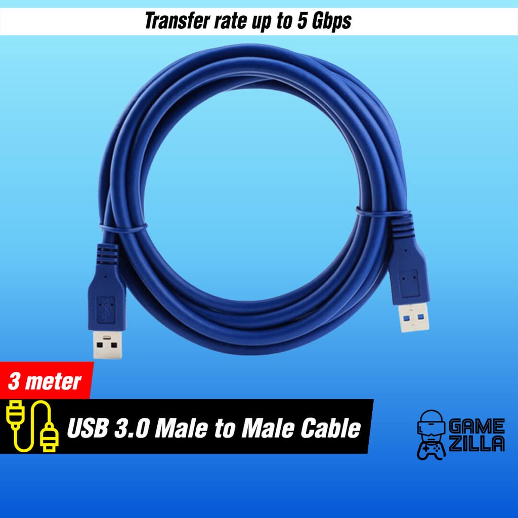 Jual Kabel USB Male to Male 3M Sambungan 3 Meter Cable Extension USB 3. ...