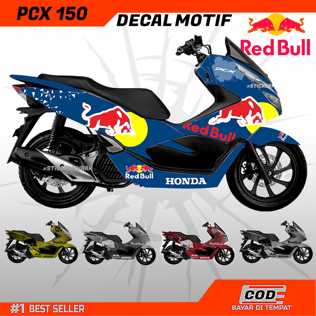 Jual REDBULL DECAL PCX 150 MOTIF REDBUL MURAH DAN KEREN MOTIF GAMBAR ...