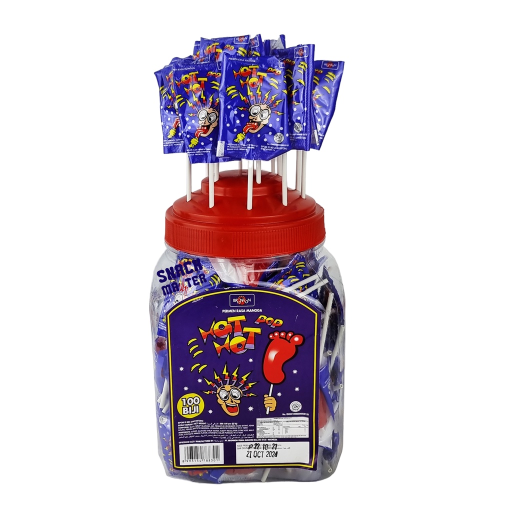 Jual Hot Hot Pop JAR Permen Kaki - Netto 500 gr (Isi 100 butir ...