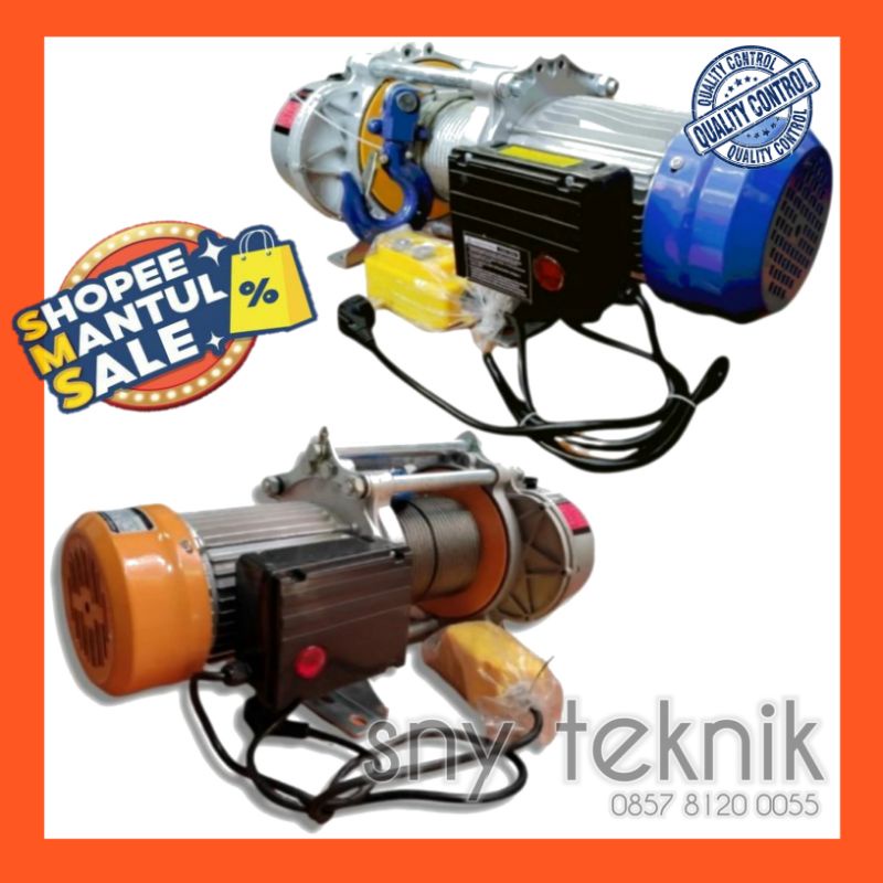 Jual Katrol Elektrik - Electric Hoist (220V) Kaps 1200kg x 20 meter ...