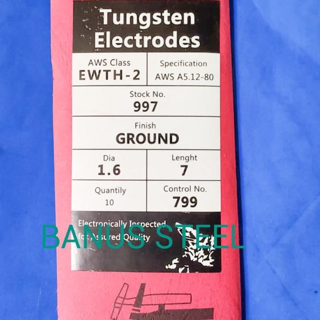 Jual Tungsten ss 1,6 mm / jarum las argon 1,6 mm electrodes/ tangsen 1,6mm | Shopee Indonesia