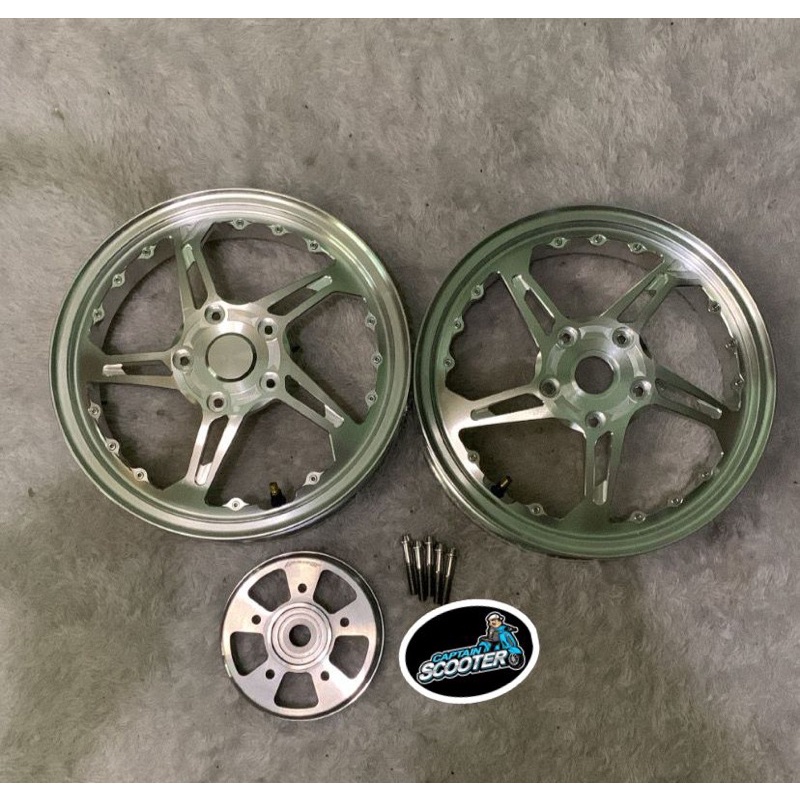 Jual rims ring12 r12 velg arcello silver chrome bintang vespa sprint ...