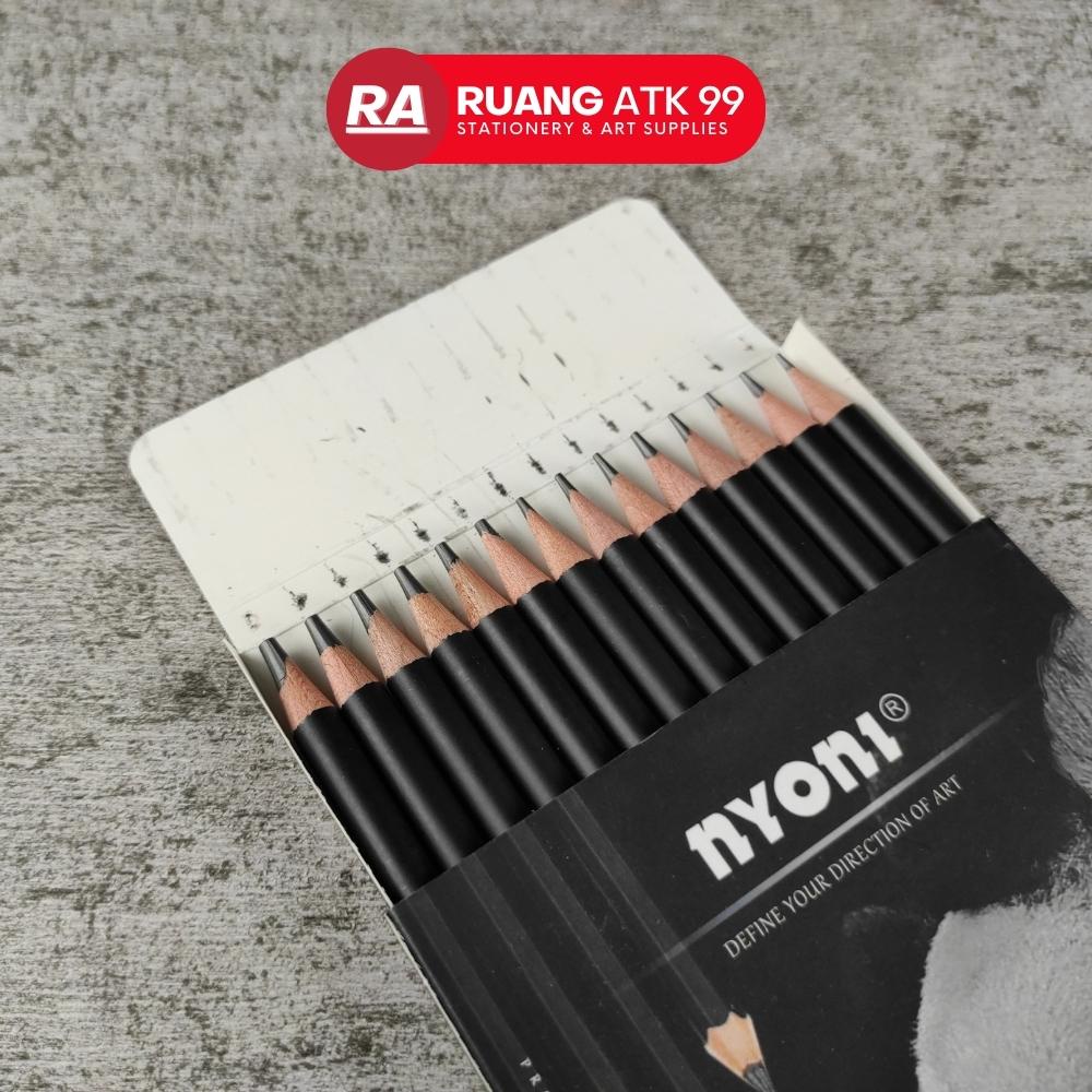 Jual NYONI Professional Art Sketch Pencil Set 14 Pcs Pensil Sketsa ...