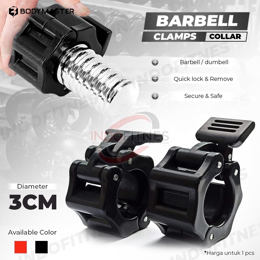 Jual BODYMASTER Dumbell 2.5cm Collar Clamp Barbell Pengunci Penjepit ...