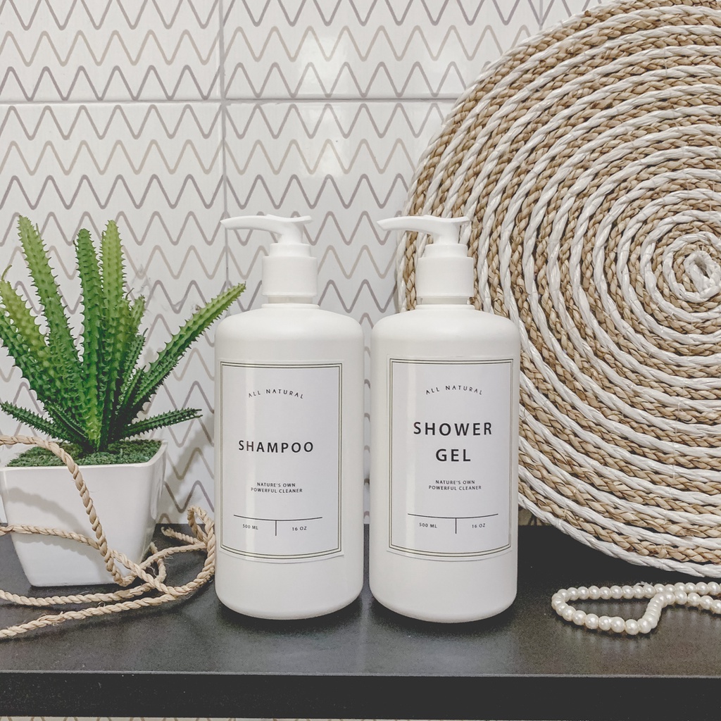 Jual Modern Botol Sabun Aesthetic Botol Sabun Cair Putih 500ML Botol ...