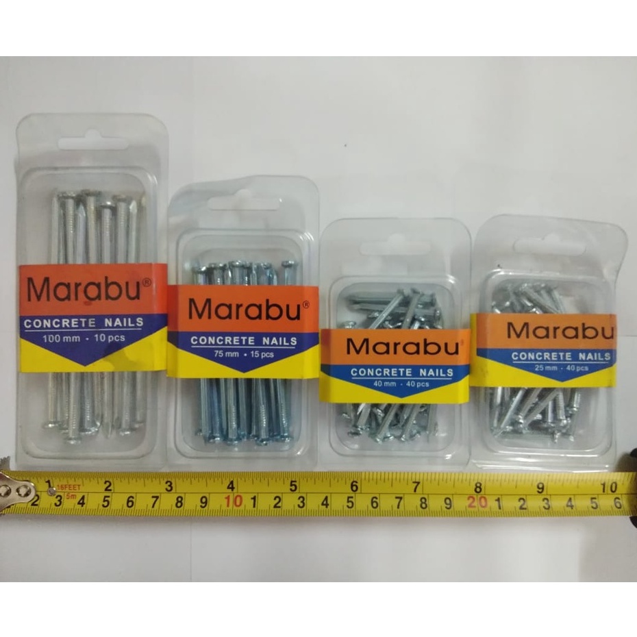 Jual PAKU BETON PUTIH SET/STEEL FIXING PINS/PAKU GALVANIS /PAKU TEMBOK ...