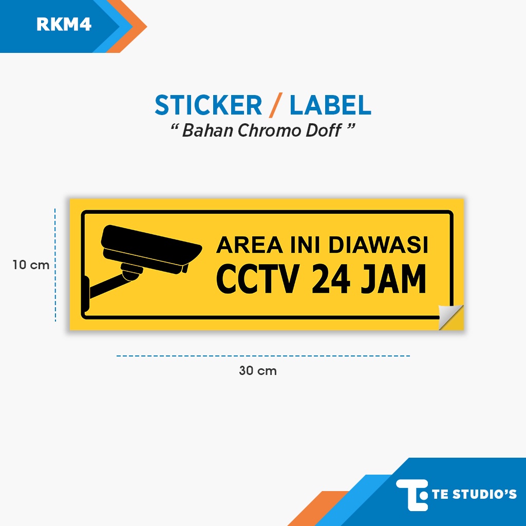 Jual Stiker CCTV Sticker Rambu Tanda Sign Kamera Pengawas Label Awas ...