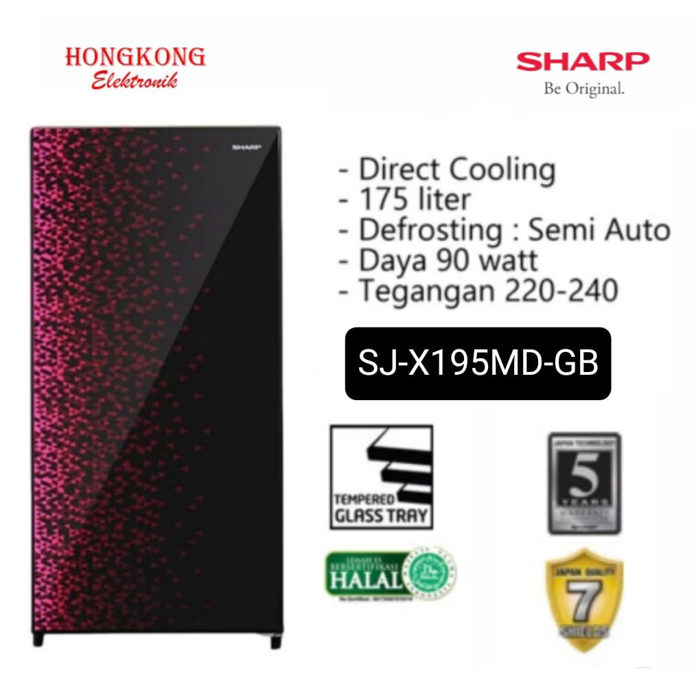 Jual Sharp Kulkas 1 Pintu SJ-X195MG-GB/GR SJX 195 MGGB MGGR | Shopee Indonesia