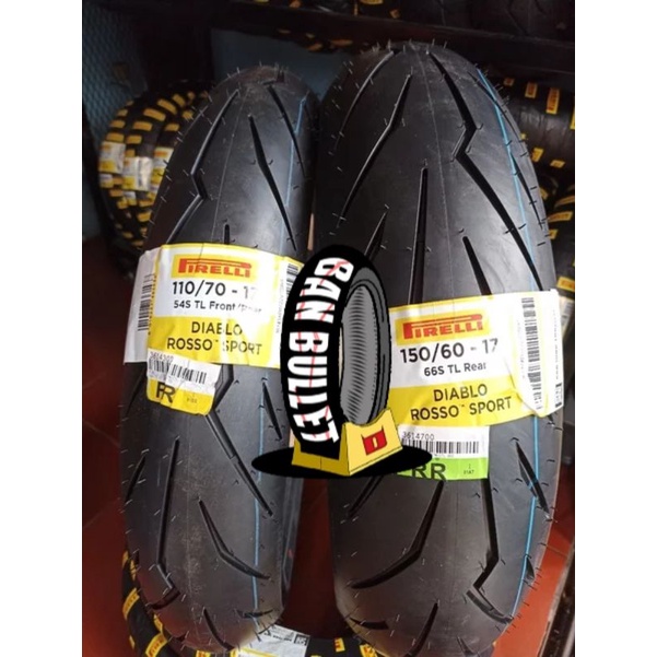 Jual Paket Ban Pirelli Diablo Rosso Sport 110/70-17 & Diablo Rosso ...