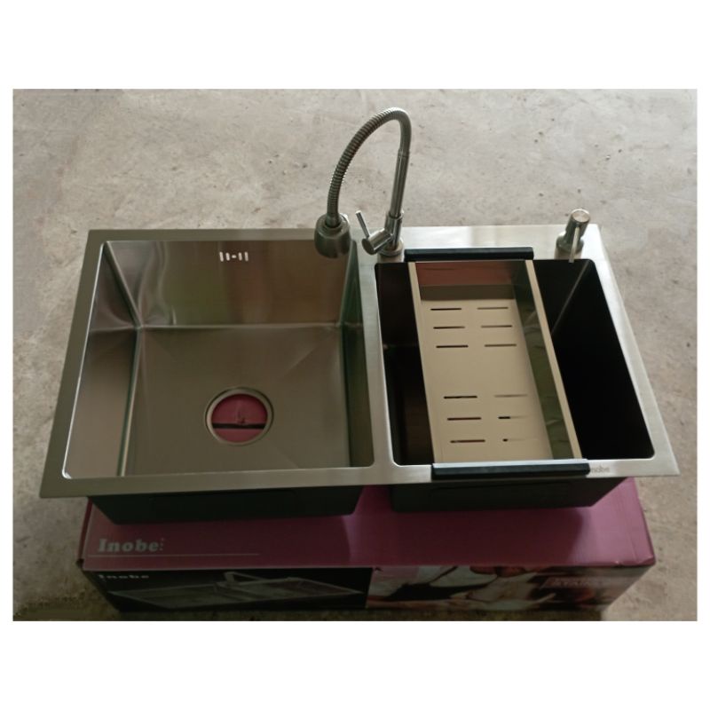 Jual Kitchen sink 8245 stainless INOBE/Bak cuci piring 2 lubang(paket ...