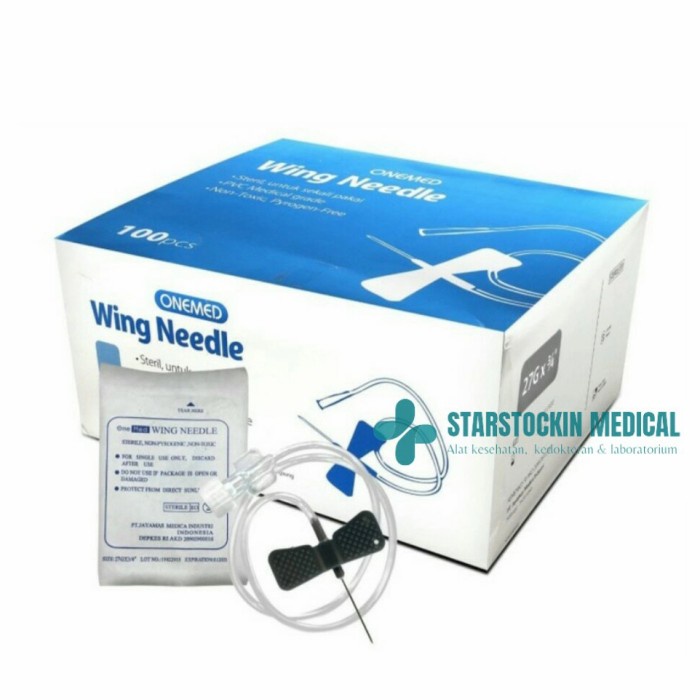 Jual Wing Needle Onemed 27 G Jarum Kupu-Kupu Scalp Vein Jarum Infus ...