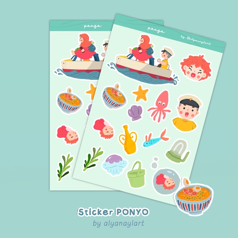 Jual Studio Ghibli's Sticker PONYO fanart by alyanaylart | Shopee Indonesia