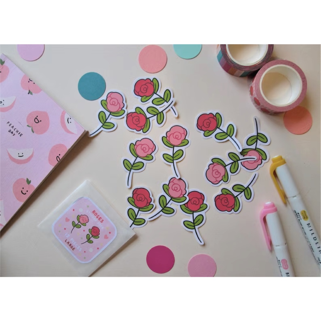 Jual Rose Sticker Pack (16 or 24 Pieces) | Shopee Indonesia