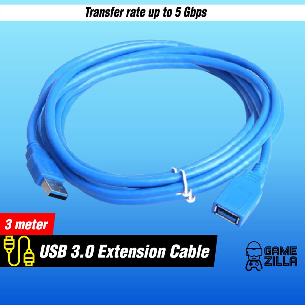 Jual Kabel USB Male to Female 3M Sambungan 3 Meter Cable Extension USB ...