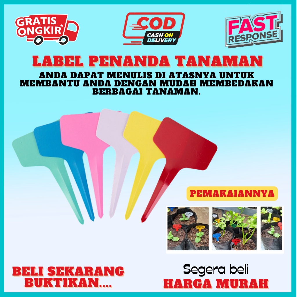 Jual Label Tanaman Label Name Tanaman Bunga Kebun Plastik Penanda Tanaman Garden Plant Labels ...